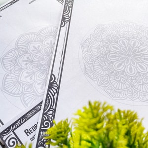 Set of 10 Mandalas for Outline,tracing, Coloring, Pdf Mandala Practice ...