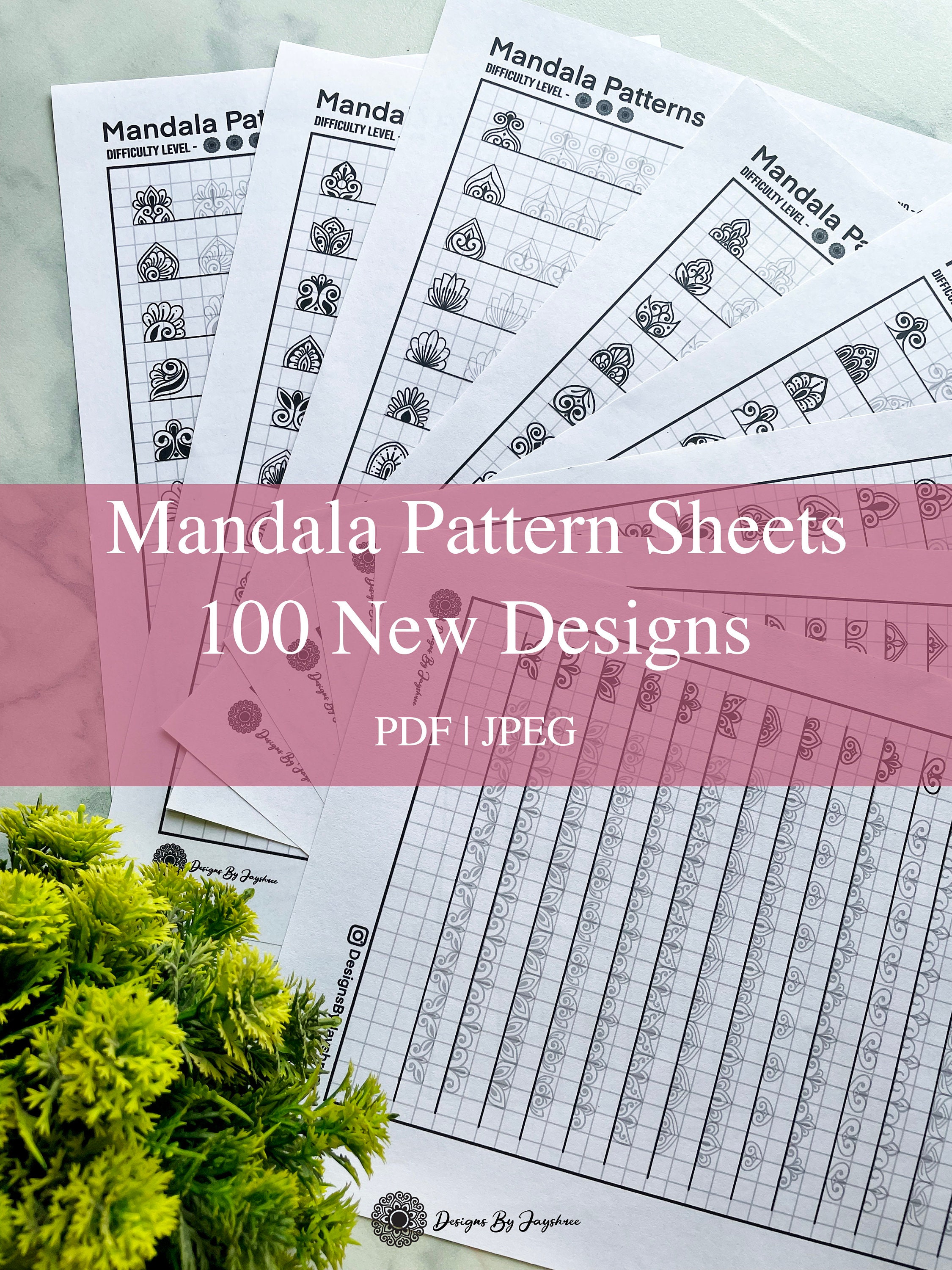 Mandala Pattern Sheets 100 Patterns Mandala Practice - Etsy