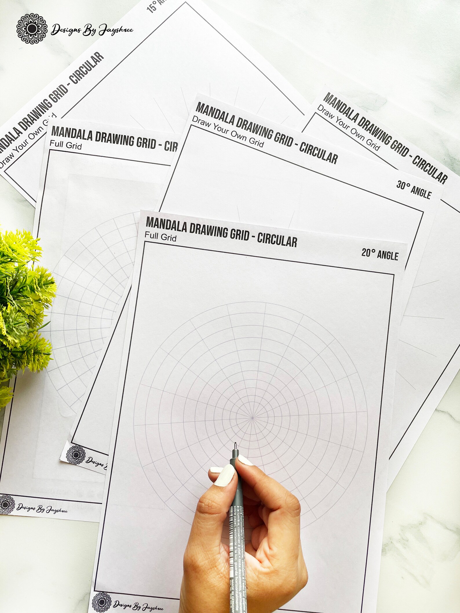 Mandala Drawing Template, Mandala Grid, Mandala Practice Sheets ...