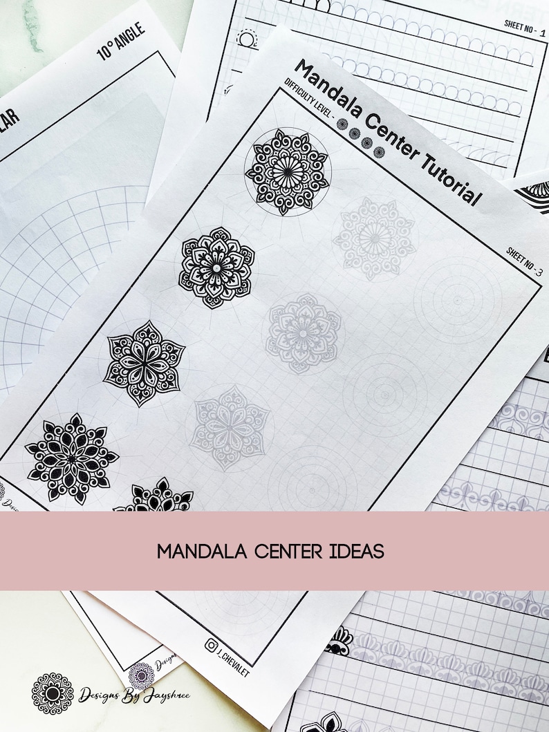 Mandala Guide Set of 5, Mandala Pattern Sheet, Mandala Template ...