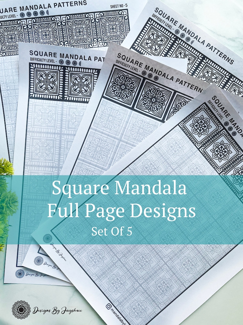 Mandala Pattern Sheet 5 Mandala Practice Sheet, Digital Download ...