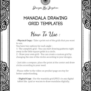 Mandala Drawing Template, Mandala Grid, Mandala Practice Sheets, Mandala Template, Mandala ...