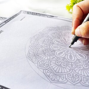 Set of 10 Mandalas for Outline,tracing, Coloring, Pdf Mandala Practice ...