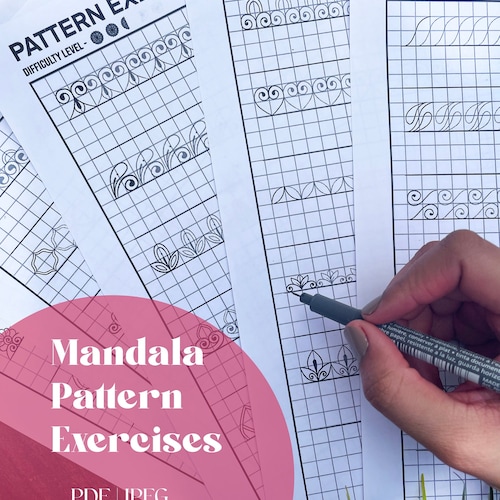 Mandala Practice Sheets 5 Mandala Pattern Sheetsdigital - Etsy