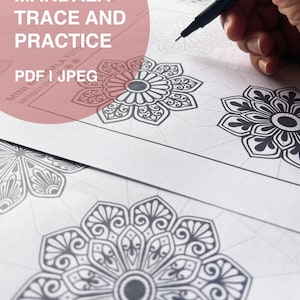 Mandala Practice Sheets SET OF 25 Mandalas, Mandala Templates , Digital ...