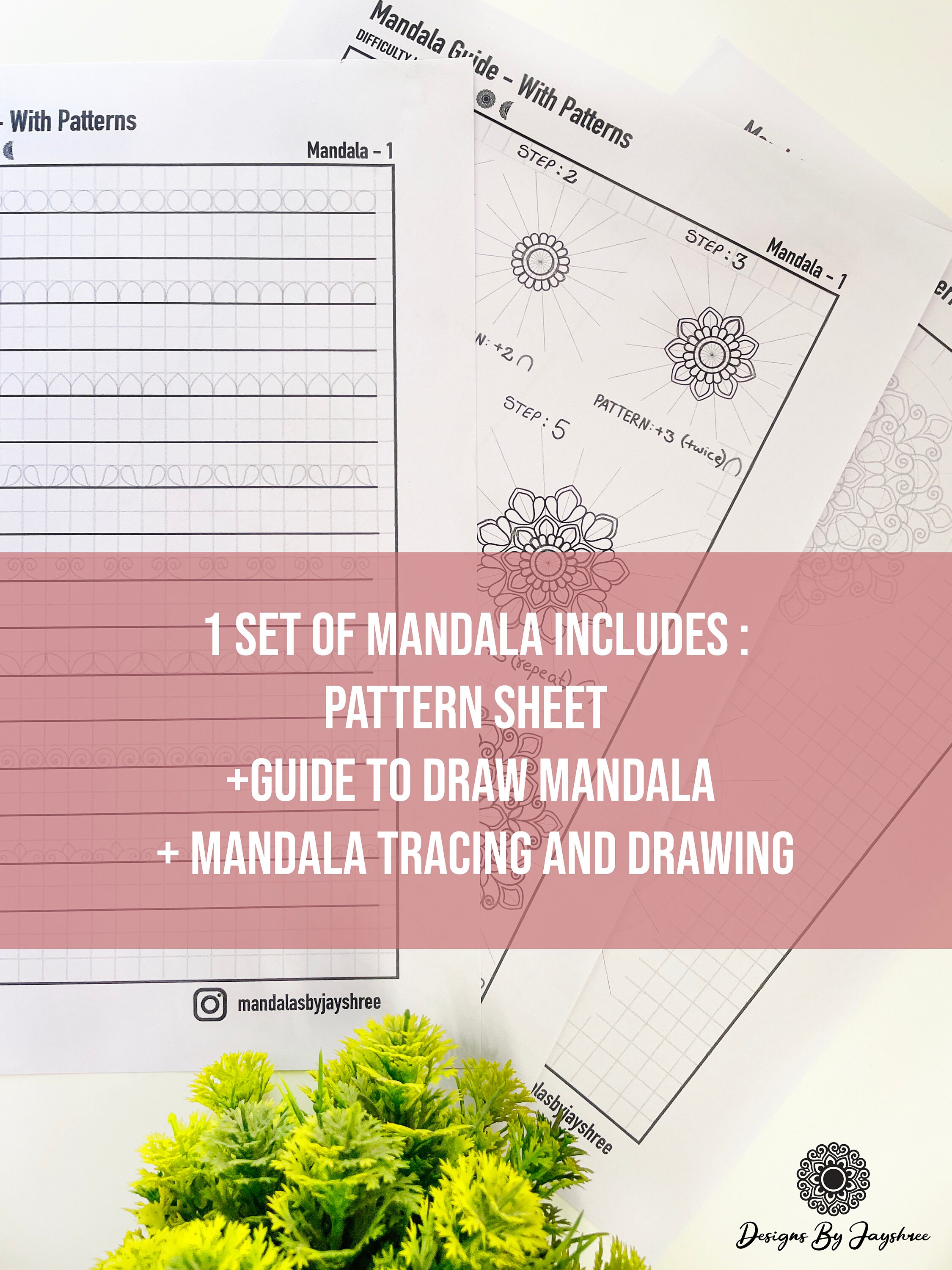 Beginners Mandala Drawing Guide - Draw Mandalas Using Pattern Sheets ...