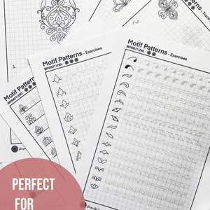 Mandala Motif Drawing Guide - Beginners, Mandala Practice Sheets ...