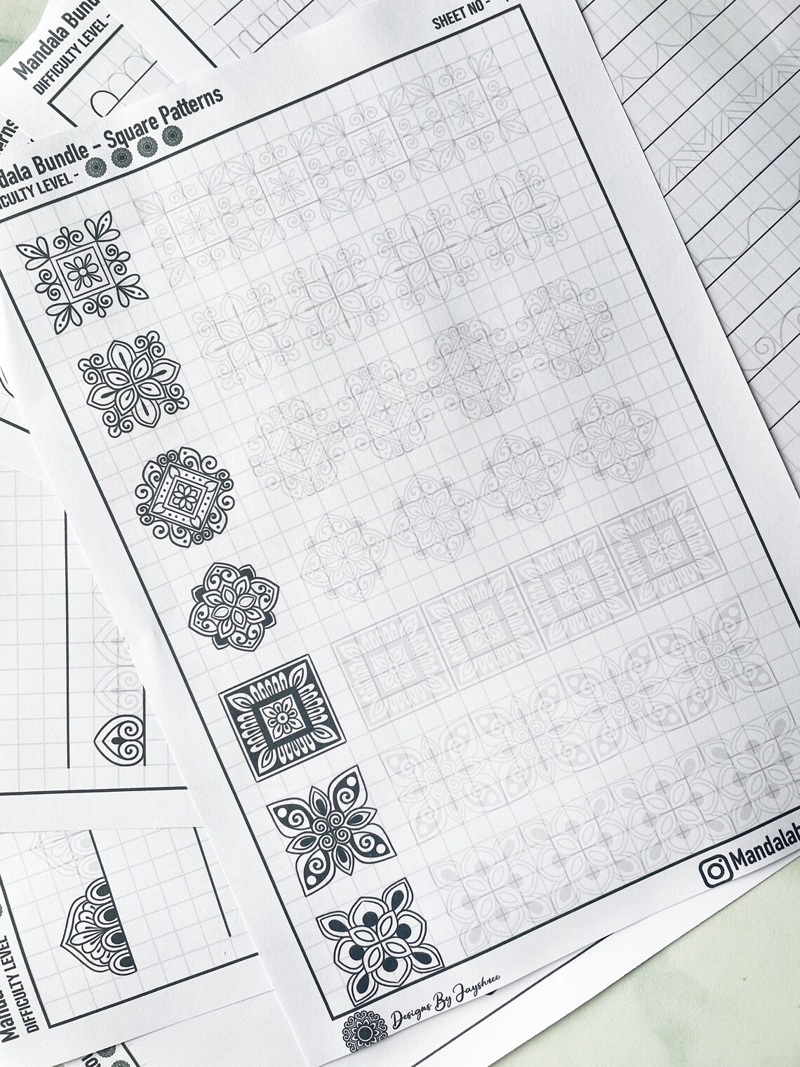 Mandala Practice Bundle Beginner, Mandala Practice Sheets,mandala ...