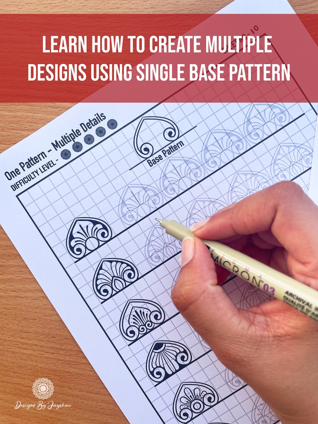One Pattern Multiple Details - Mandala Practice Sheets,digital ...