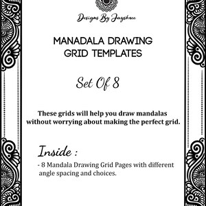 Mandala Drawing Template, Mandala Grid, Mandala Practice Sheets ...
