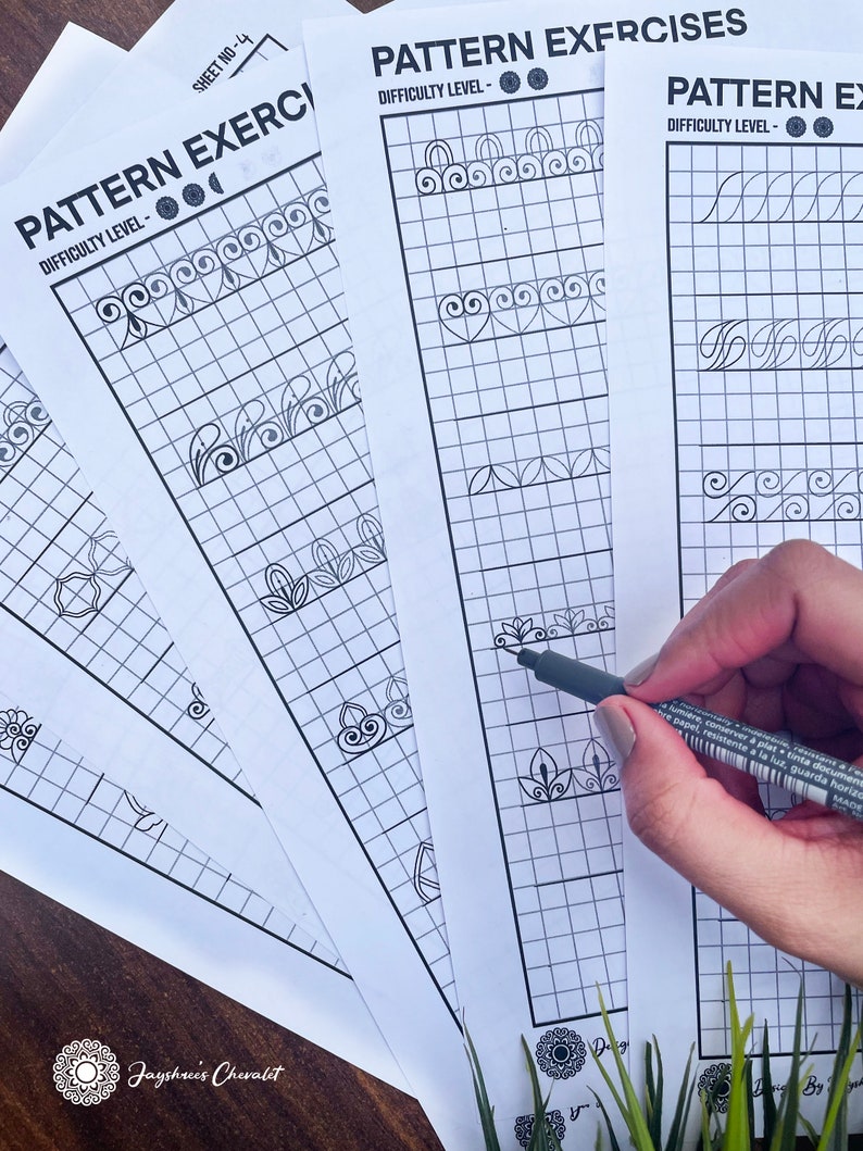 Mandala Practice Sheets 5 Mandala Pattern Sheetsdigital - Etsy