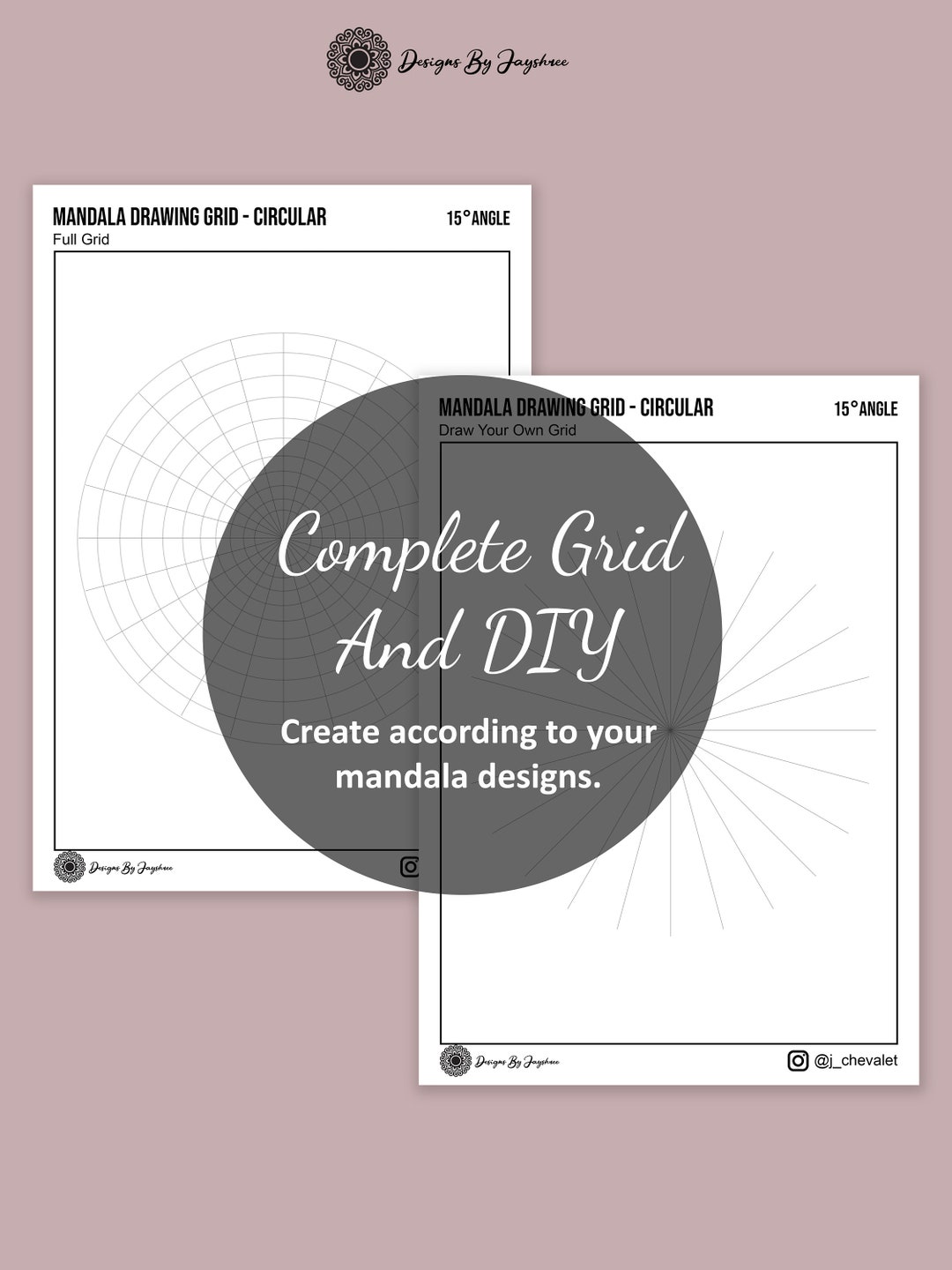 Mandala Drawing Template Mandala Grid Mandala Practice - Etsy UK