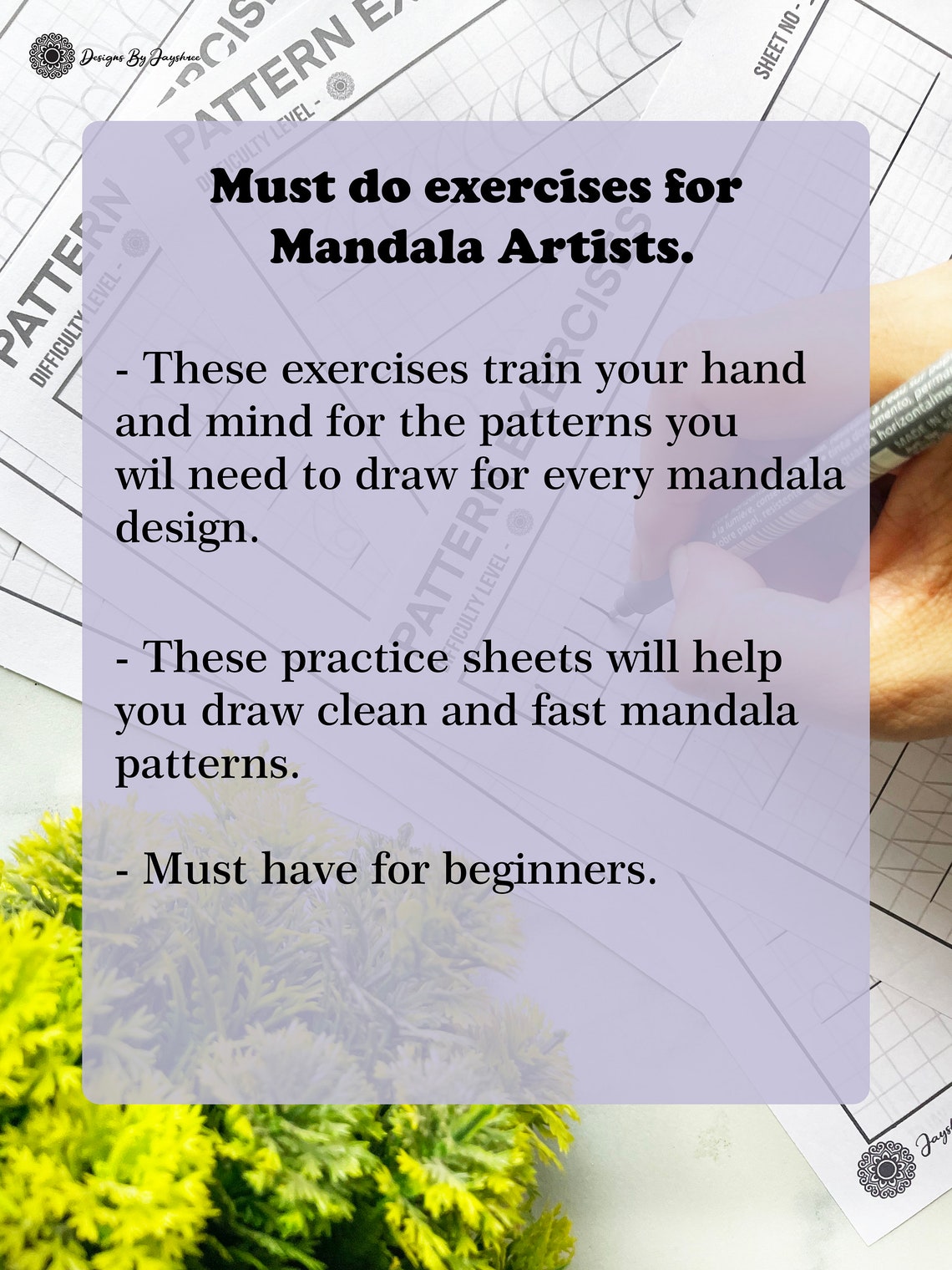 Mandala Practice Sheets 5 Mandala Pattern Sheetsdigital - Etsy