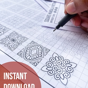 Square Mandala Patterns- 50+ Designs Sheets, Mandala Practice Sheets ...