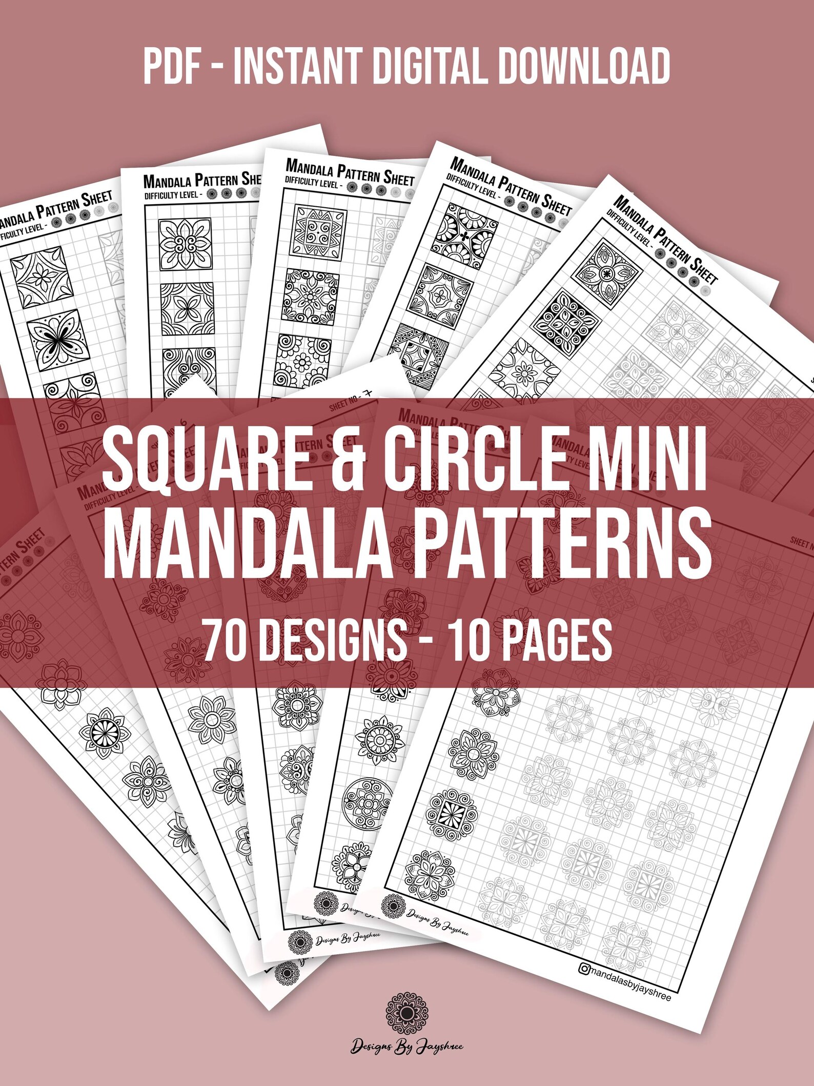 Zentangle-mandala Patterns-70 Designs for Beginners and Artists Mandala ...