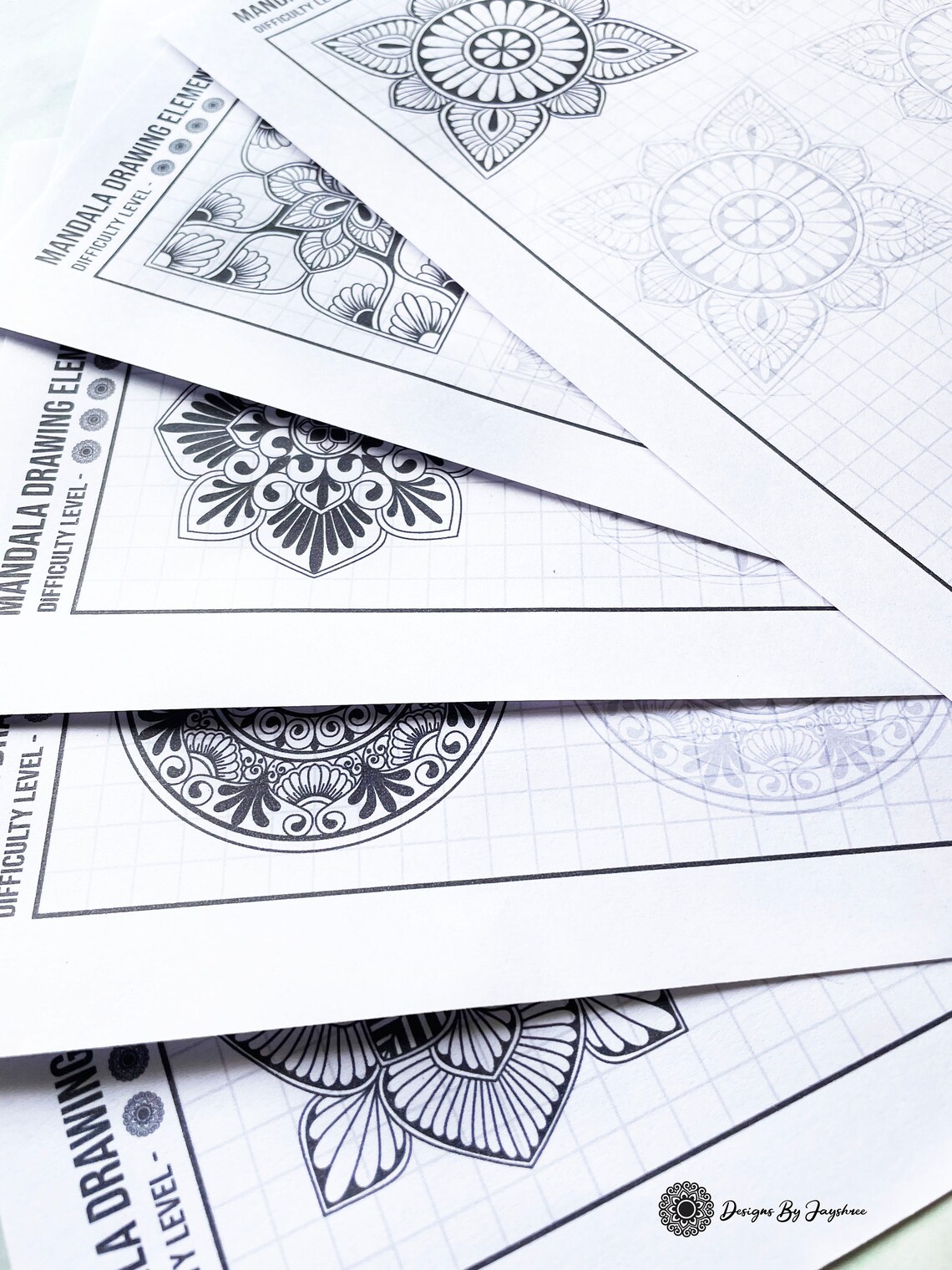 Mandala Practice Sheets SET OF 5 Mandala Templates Digital - Etsy