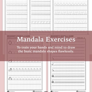 Mandala Drawing Guide - Beginners , Mandala Practice Sheets,digital ...