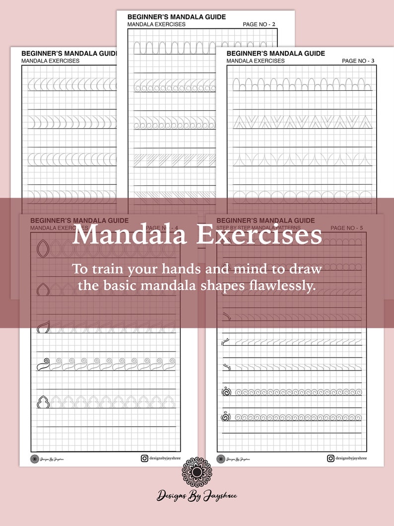 Mandala Drawing Guide Beginners Mandala Practice - Etsy
