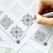 Square Mandala Pattern Sheets 25 , Mandala Practice Sheets,digital ...