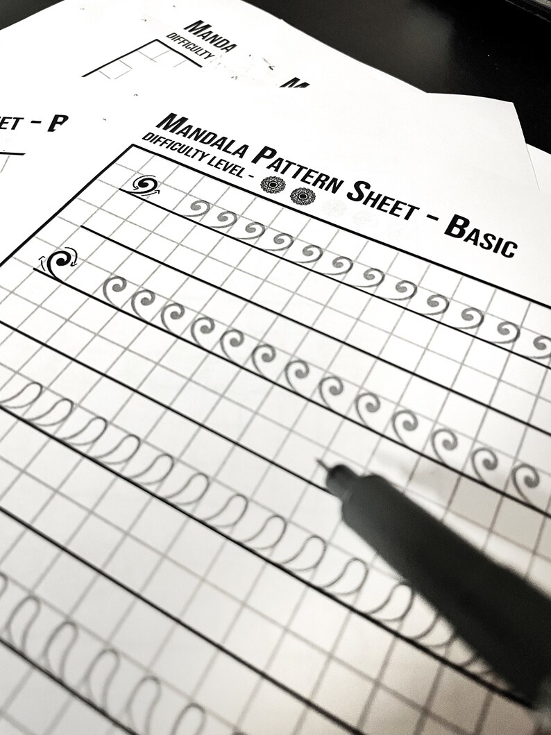 Mandala Pattern Sheets 10 BASICINTRICATE Mandala Practice - Etsy