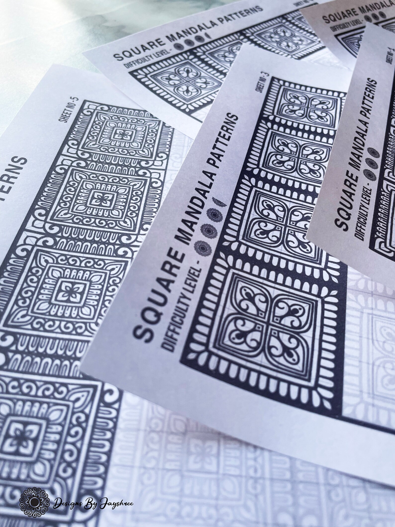 Mandala Pattern Sheet 5 Mandala Practice Sheet, Digital Download ...