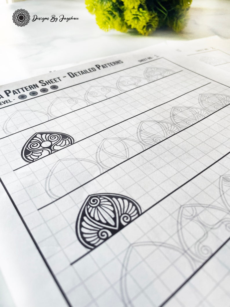 Step Bystep Detailed Mandala Pattern Sheet - 5,mandala Practice Sheets ...