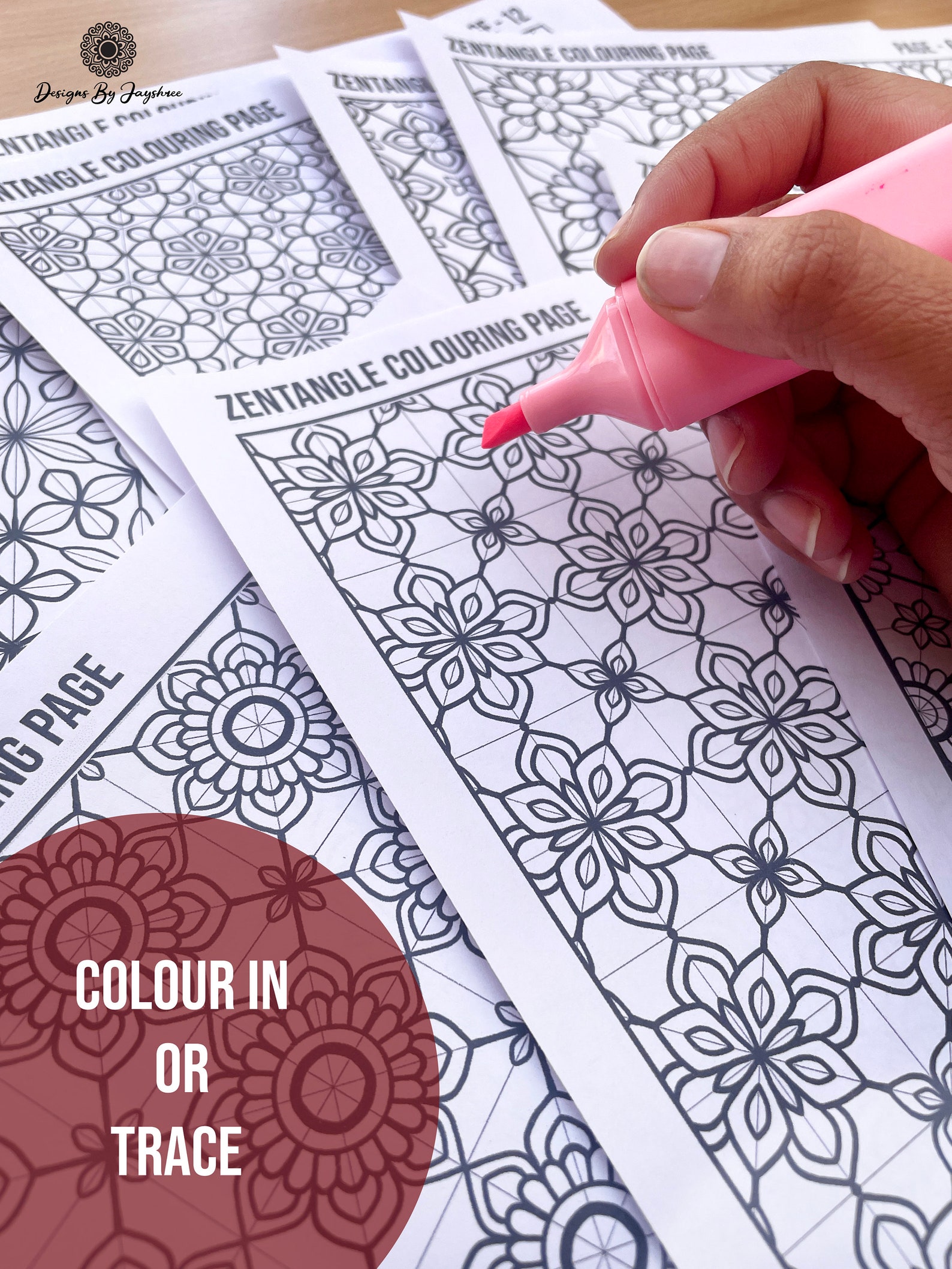 Mandala Tracing & Colouring Pages -50 Mandala Pattern Sheet, Digital ...