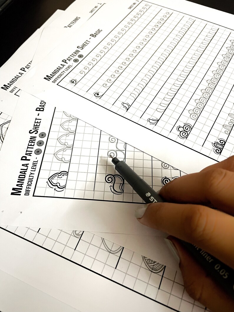 Mandala Pattern Sheets 10 BASICINTRICATE Mandala Practice - Etsy