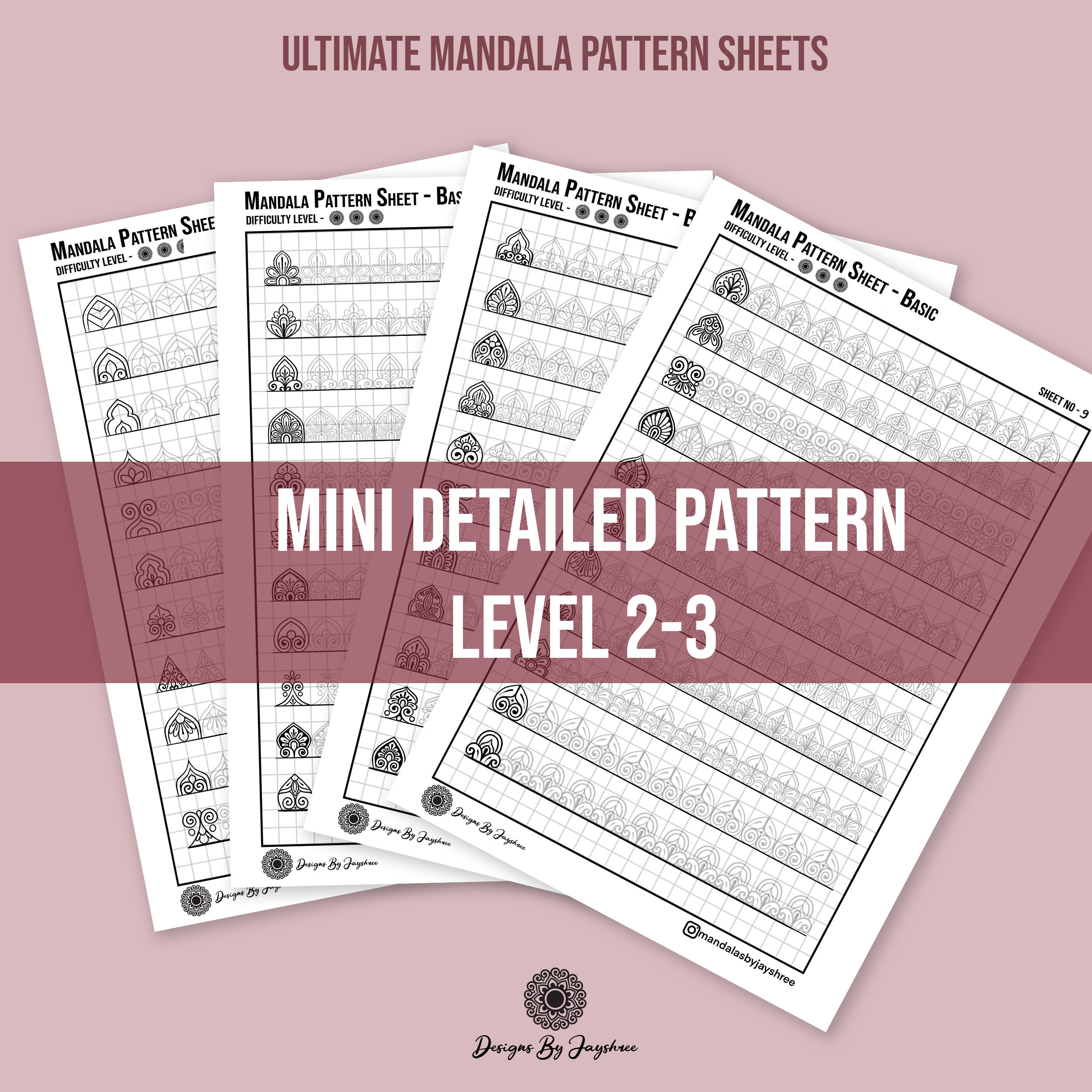 Mandala Pattern Sheets 172 Patterns for Beginners and Artists Mandala ...
