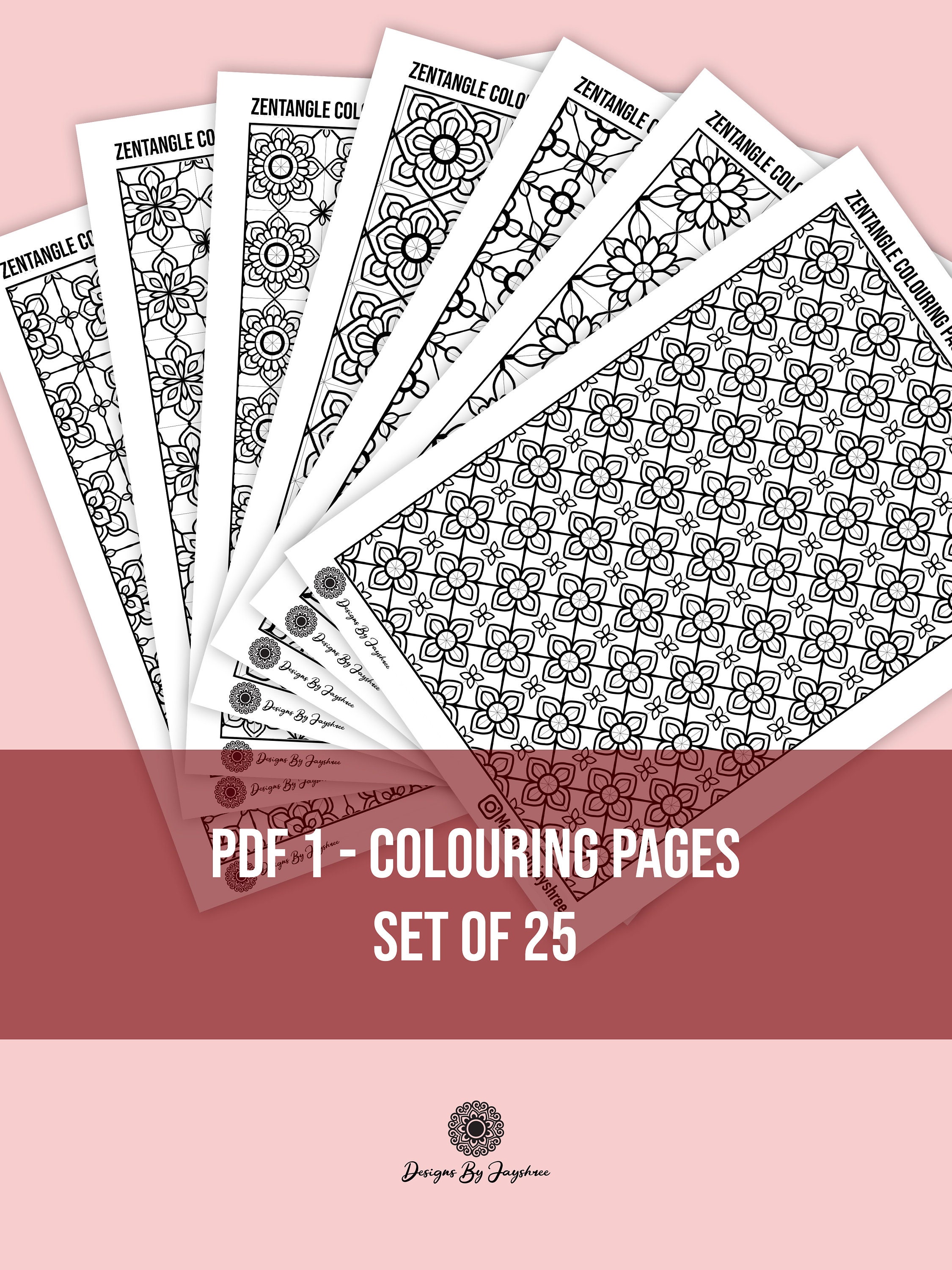 Mandala Tracing & Colouring Pages -50 Mandala Pattern Sheet, Digital Download, Mandala Digital ...