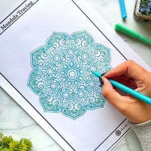 Set of 20 Mandala Coloring Pages,tracing, Coloring, Pdf. Digital Paper ...