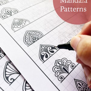 Floral Mandala Full Guide - Beginners , Mandala Practice Sheets,digital ...