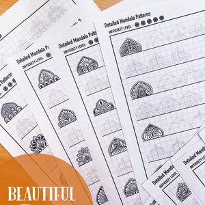 Step by Step Detailed Mandala Pattern Sheets- 40 Patterns, Mandala ...