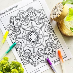 Mandala Tracing & Colouring Sheet-mandala Colouring , Mandala Practice ...