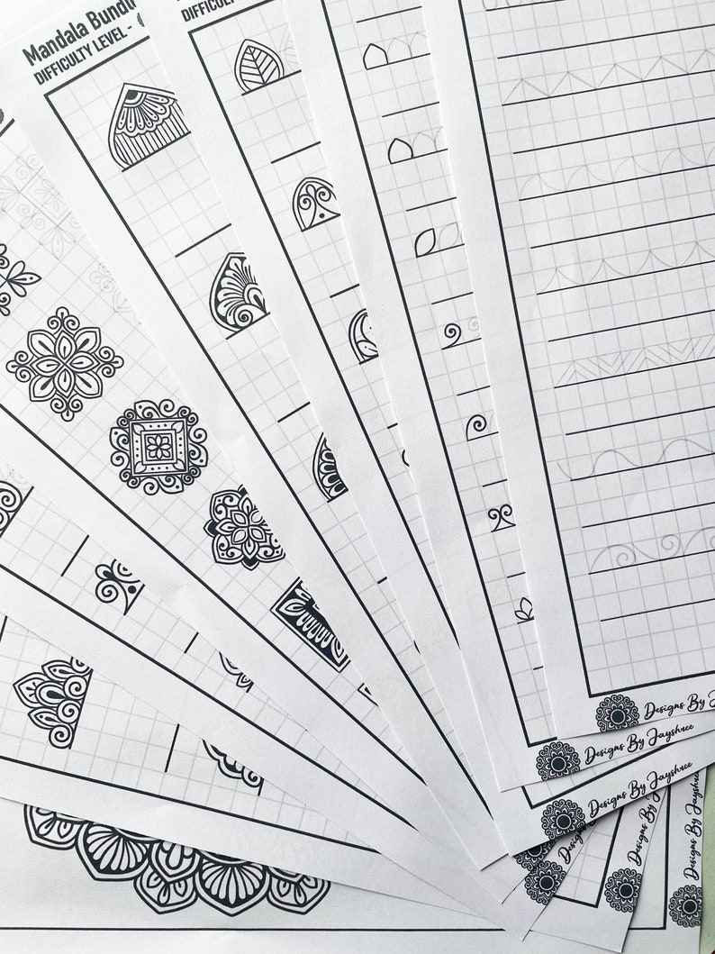 Mandala Practice Bundle Beginner, Mandala Practice Sheets,mandala ...