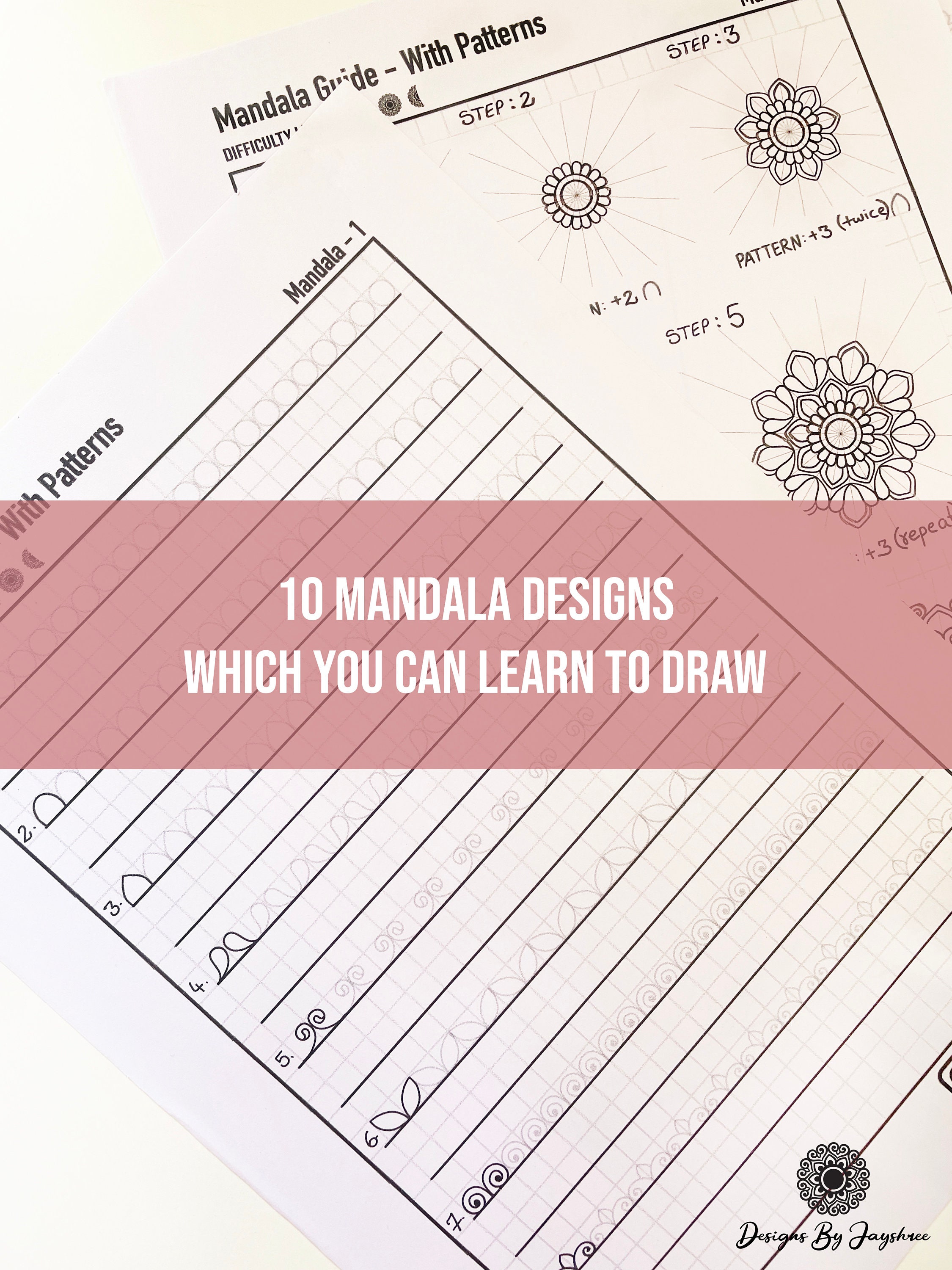 Beginners Mandala Drawing Guide - Draw Mandalas Using Pattern Sheets ...