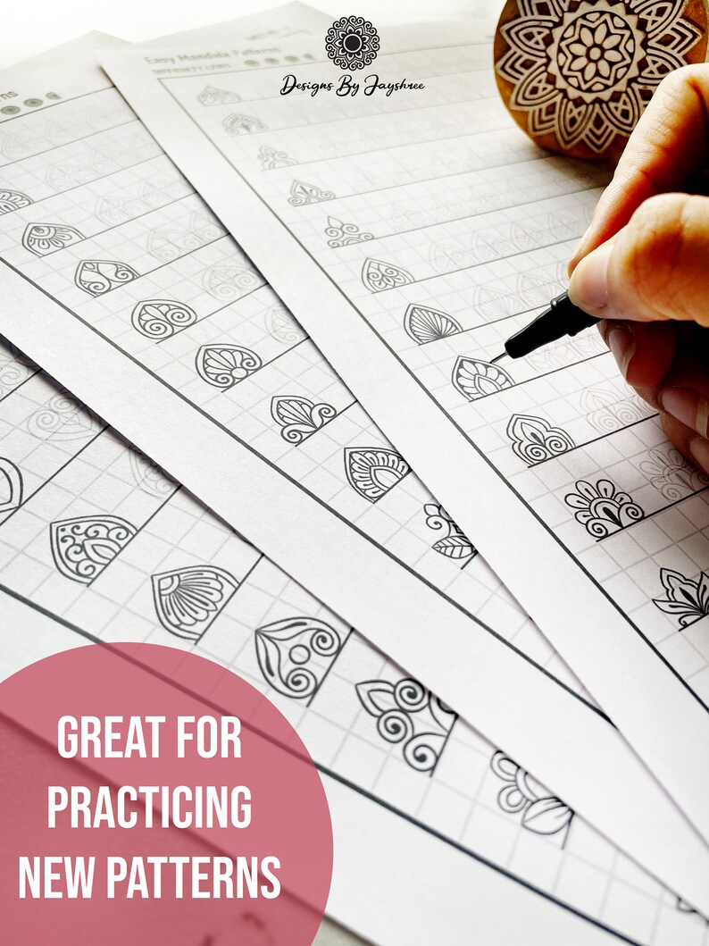 Mandala Pattern Sheets 200+ Patterns for Beginners and Artists Mandala ...