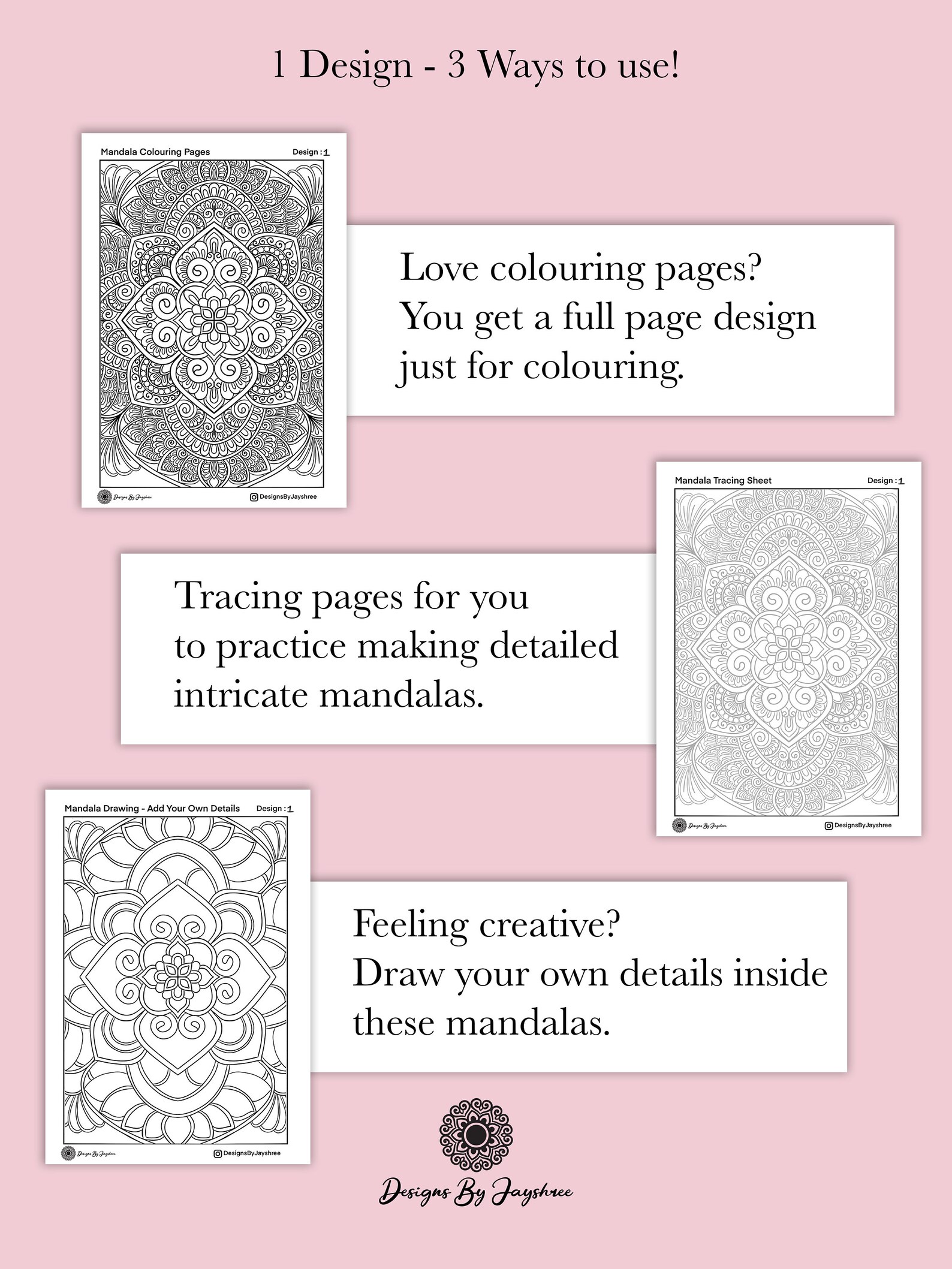 Set of 15 Mandalas for Drawing, Tracing, Colouring, Pdf. Digital Paper ...