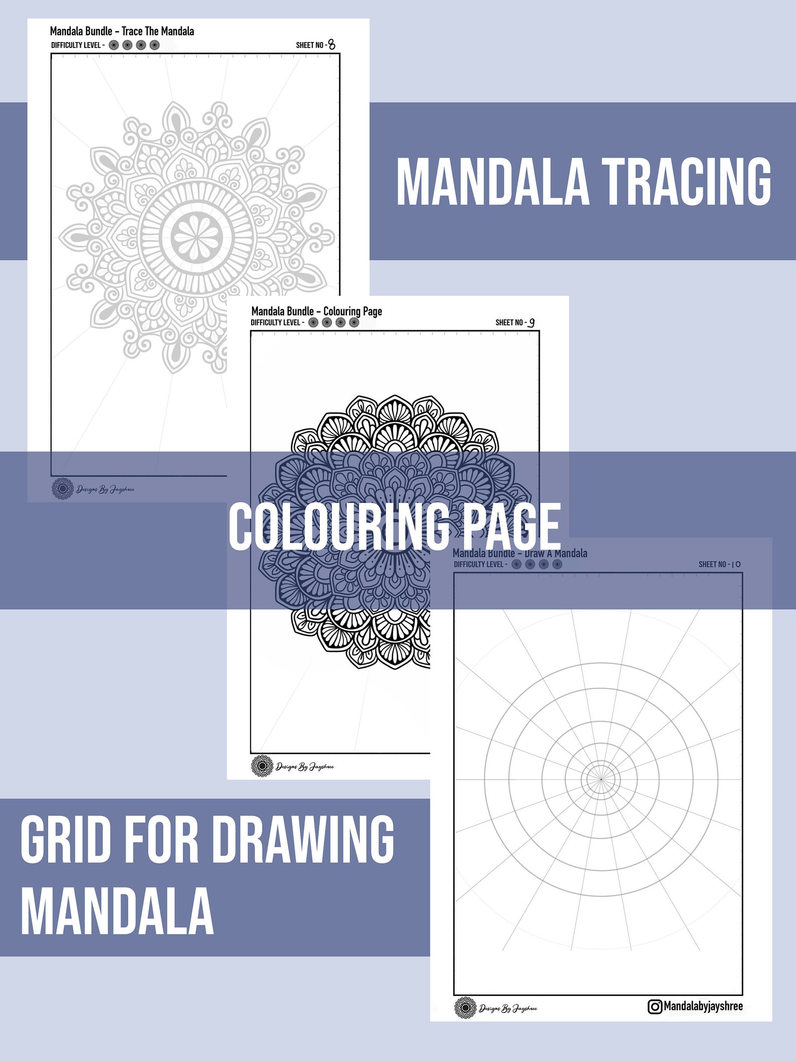 Mandala Practice Bundle Beginner, Mandala Practice Sheets,mandala ...