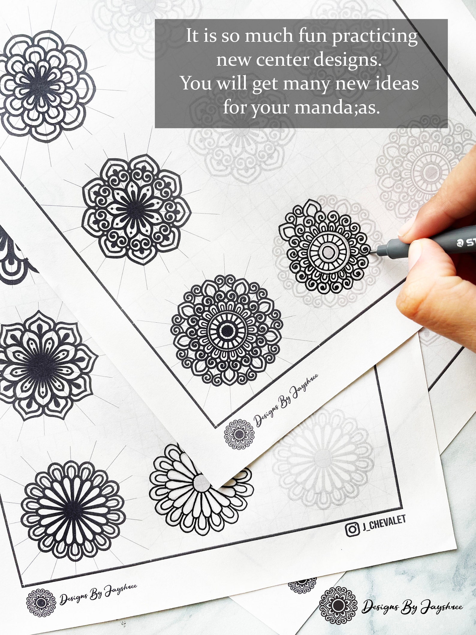 Mandala Pattern Sheetsmandalatemplate Tutorial Mandala Practice Sheets ...