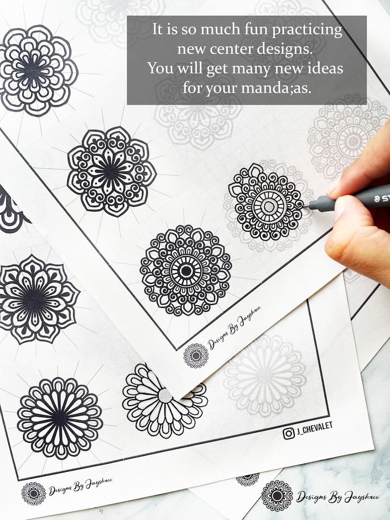 Mandala Pattern Sheetsmandalatemplate Tutorial Mandala - Etsy