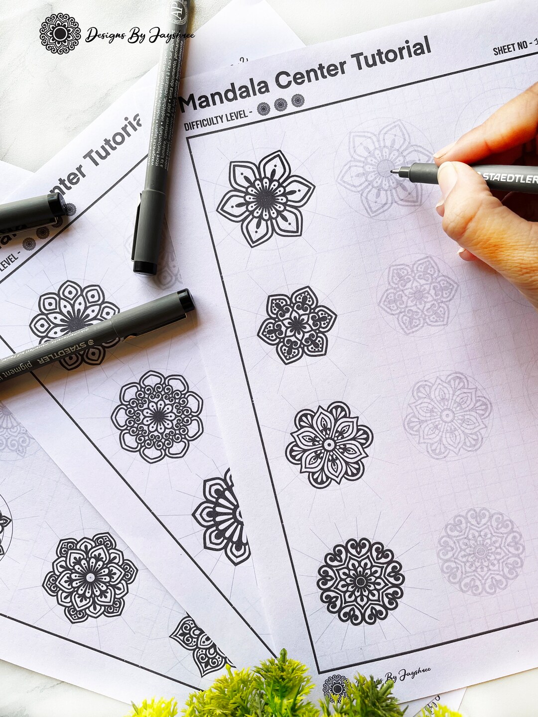 Mandala Pattern Sheetsmandalatemplate Tutorial Mandala Practice Sheets ...