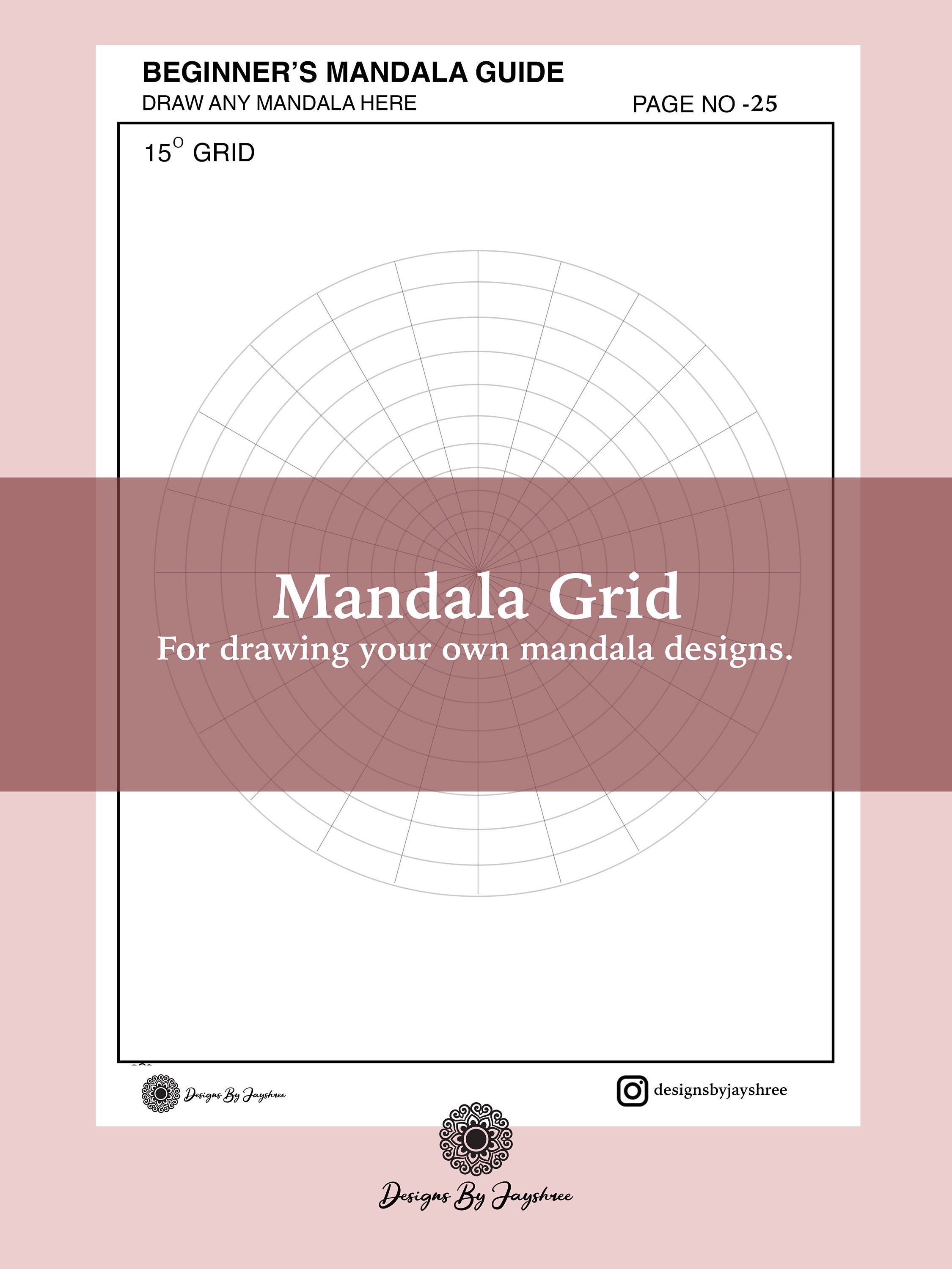 Mandala Drawing Guide Beginners Mandala Practice - Etsy