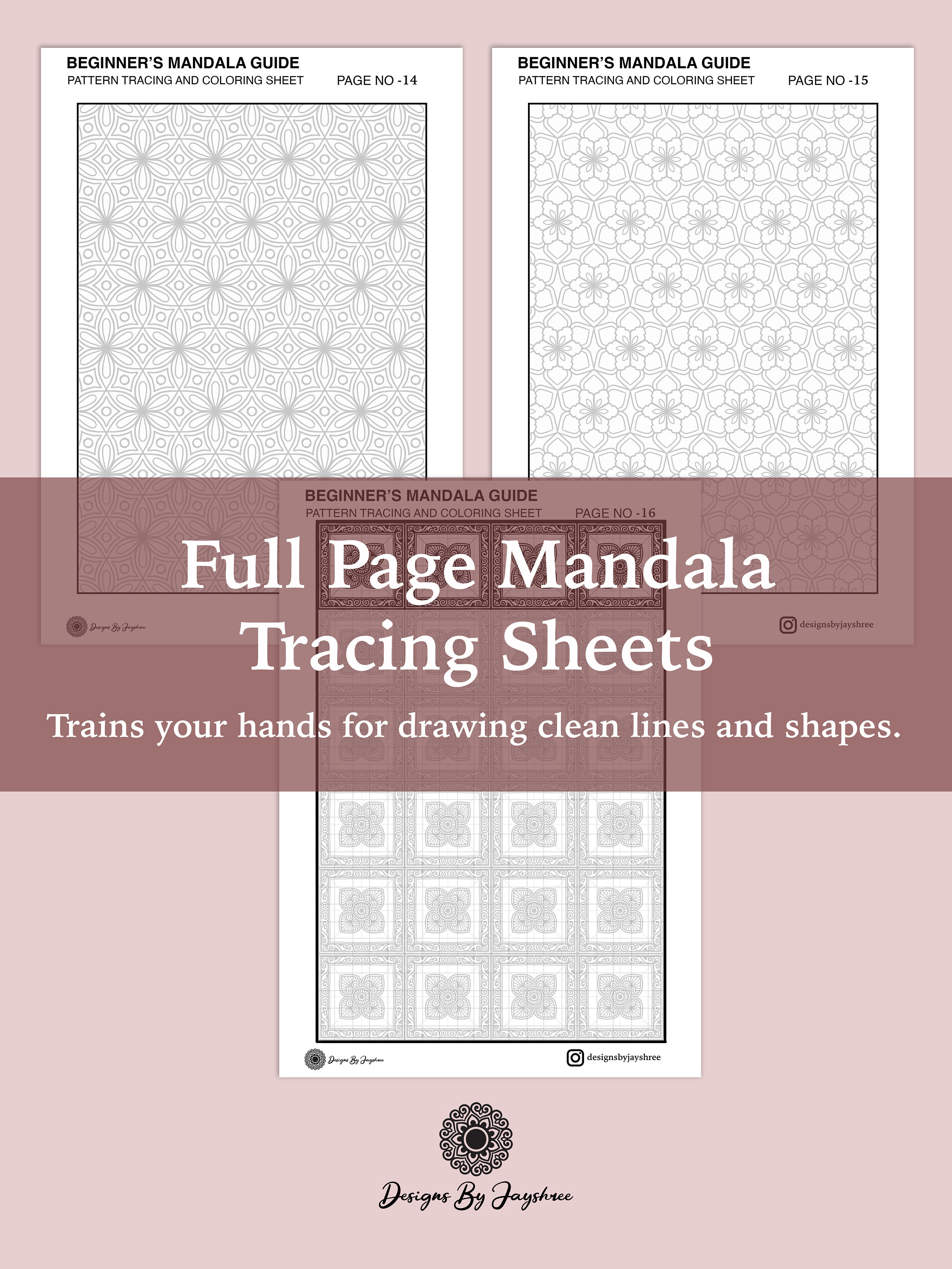 Mandala Drawing Guide Beginners Mandala Practice - Etsy