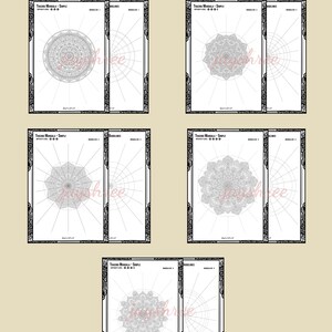 Set of 16 Mandalas for OUTLINE, Tracing, Coloring, Pdf. Digital Paper ...