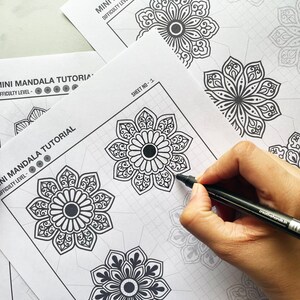 Mandala Practice Sheets SET OF 25 Mandalas, Mandala Templates , Digital ...
