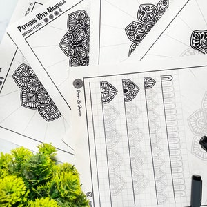 Mandala Pattern Sheets With Mandala BASIC SET OF 5, Mandala Practice ...