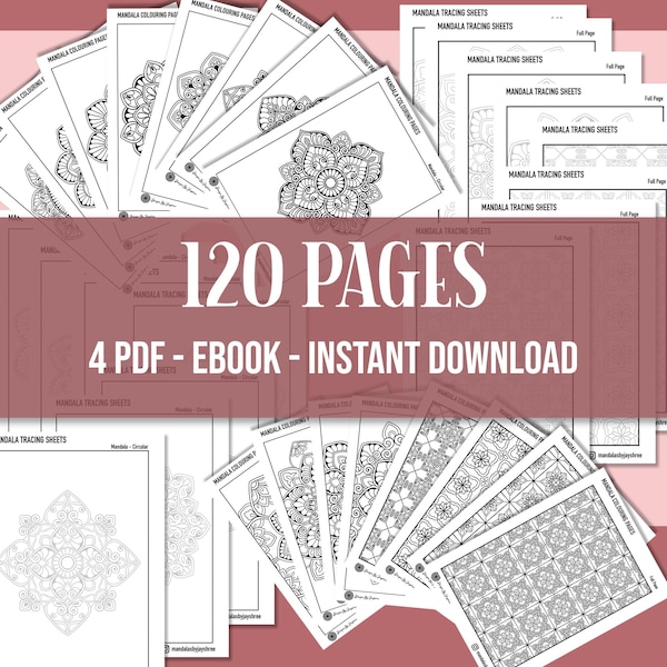 Mandala Center Designs 56 , Mandala Practice Sheets,digital Downloads ...