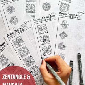 Zentangle-mandala Patterns-70 Designs for Beginners and Artists Mandala ...