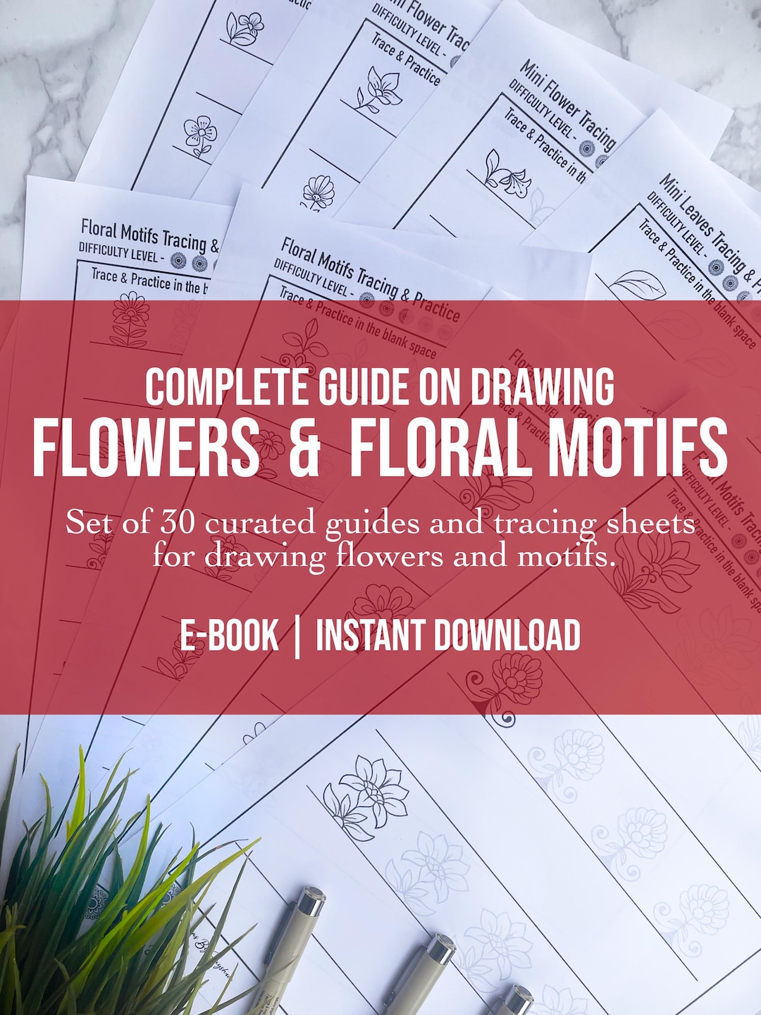 Floral Art - Complete Beginners Guide, Step by Step Guide- How to Draw ...